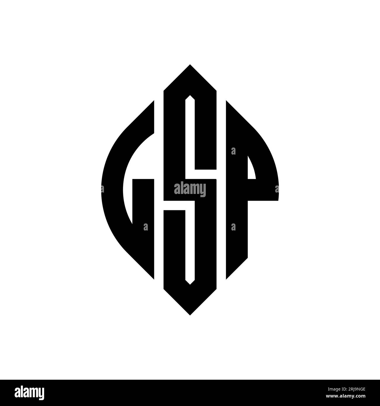 LSP circle letter logo design with circle and ellipse shape. LSP ...