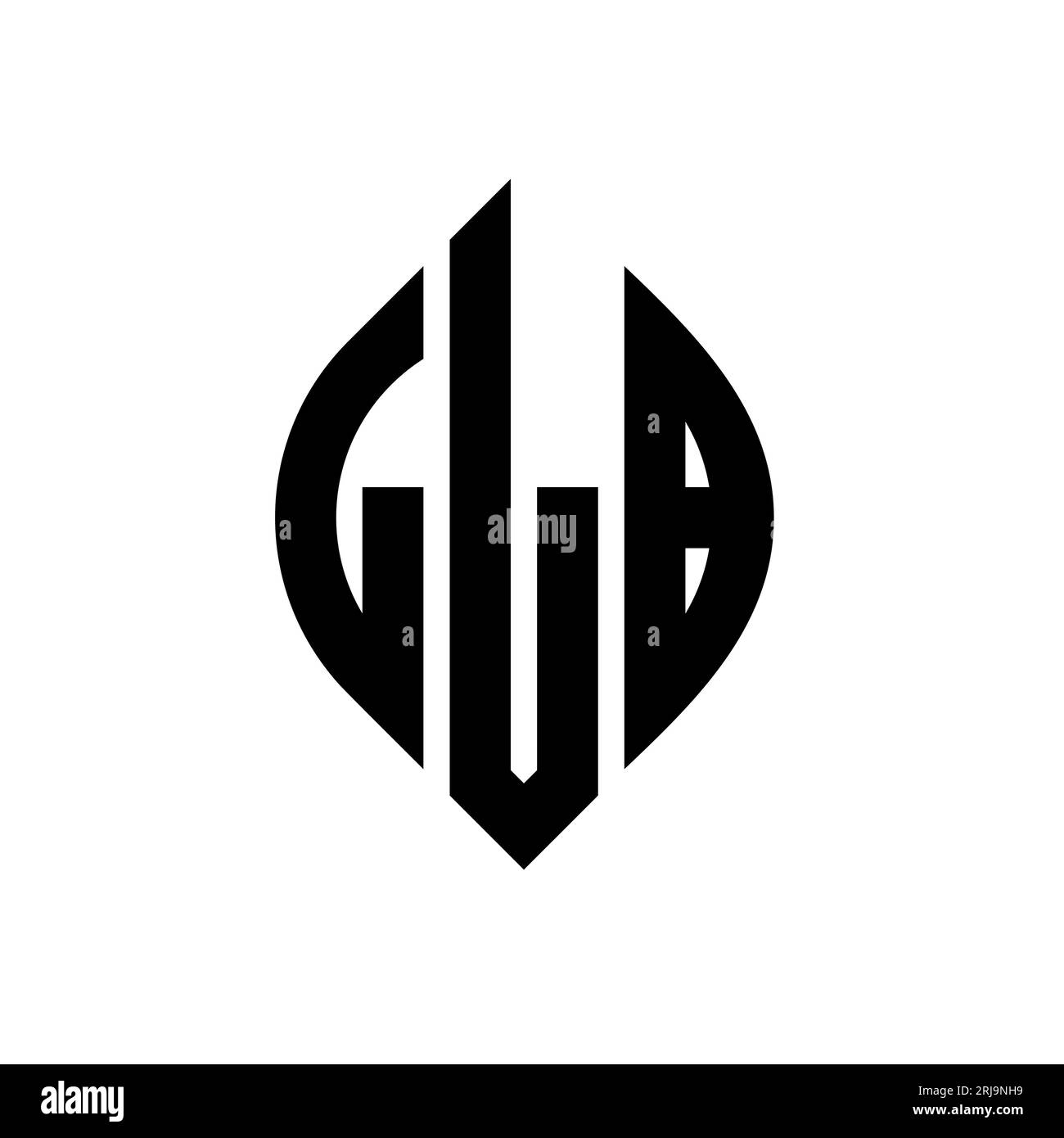 LLB circle letter logo design with circle and ellipse shape. LLB ...