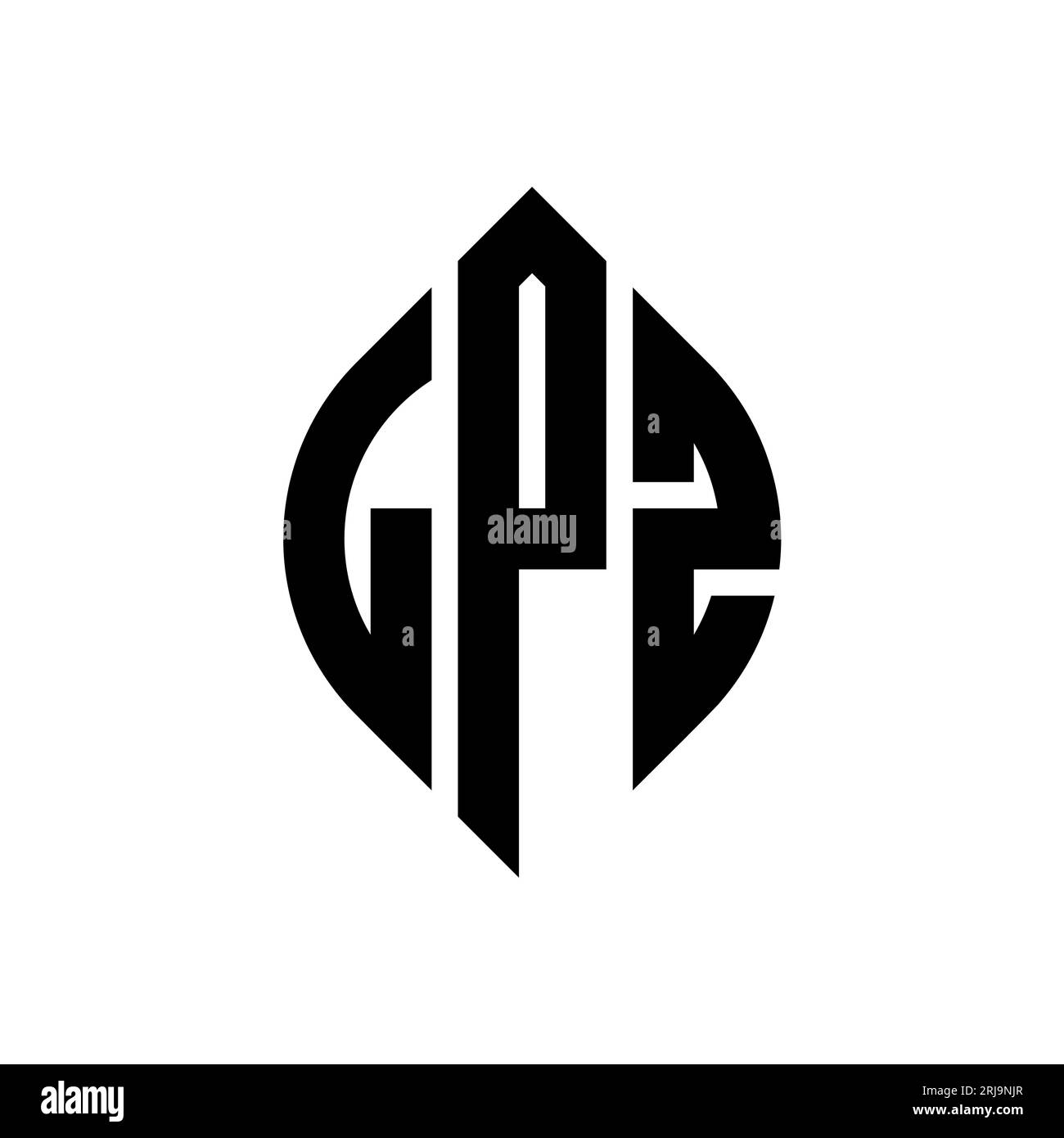 LPZ circle letter logo design with circle and ellipse shape. LPZ ...