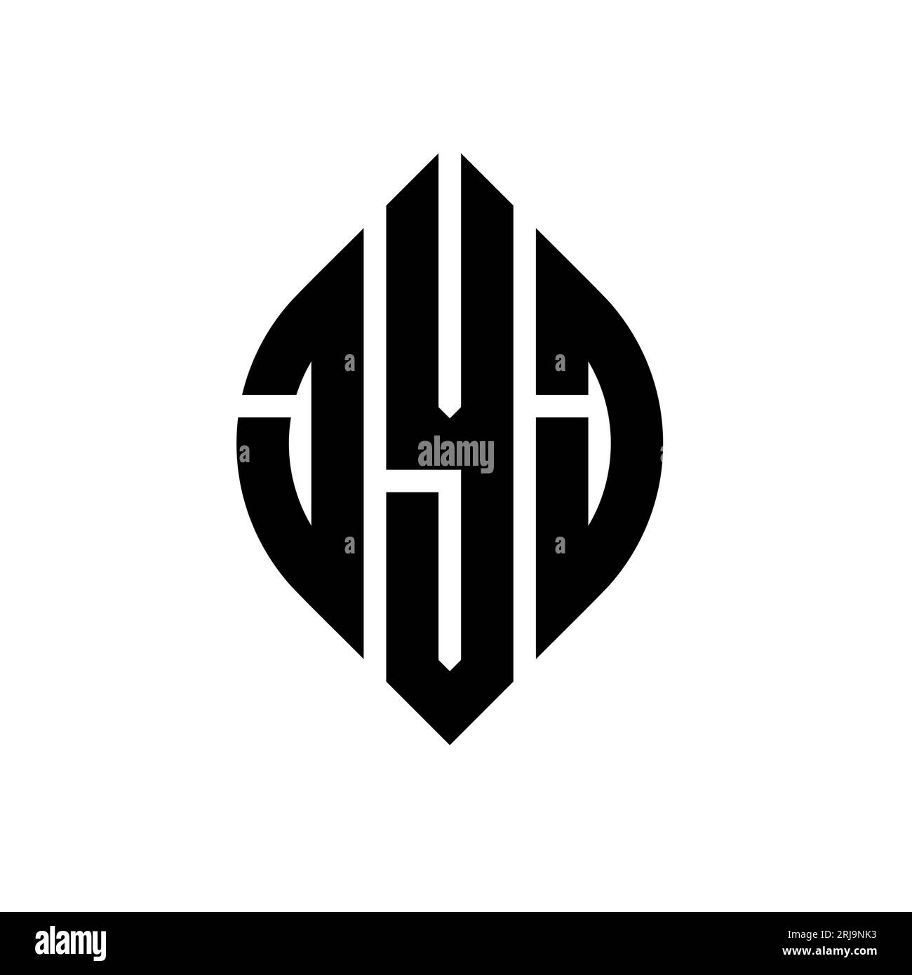JYJ circle letter logo design with circle and ellipse shape. JYJ ...