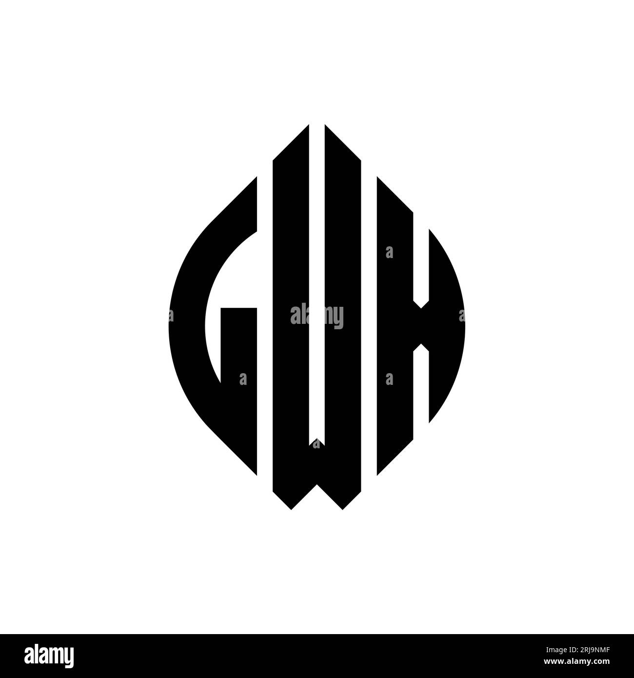 LWX circle letter logo design with circle and ellipse shape. LWX ...