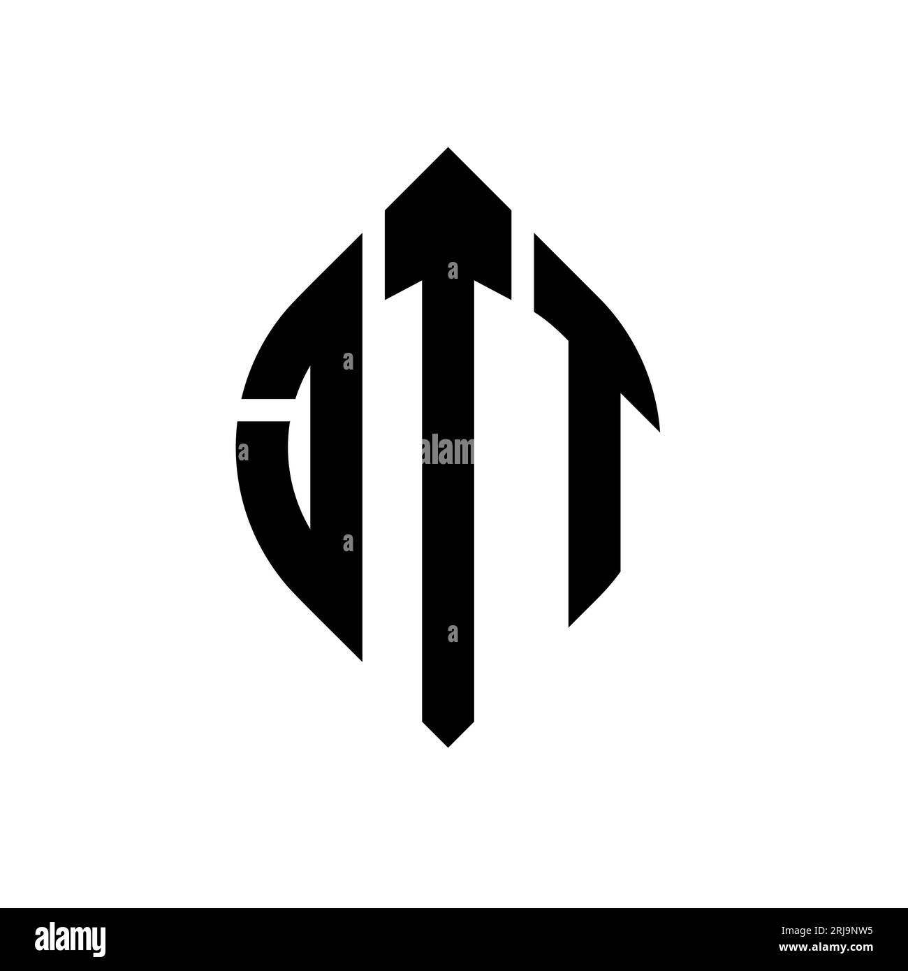 JTT circle letter logo design with circle and ellipse shape. JTT ...