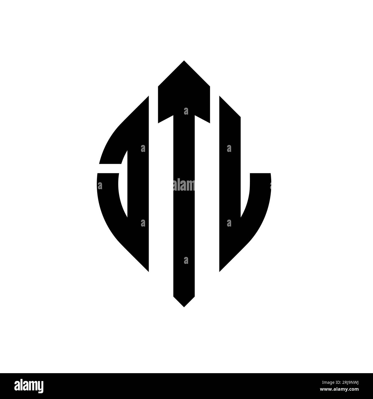 JTL circle letter logo design with circle and ellipse shape. JTL ...