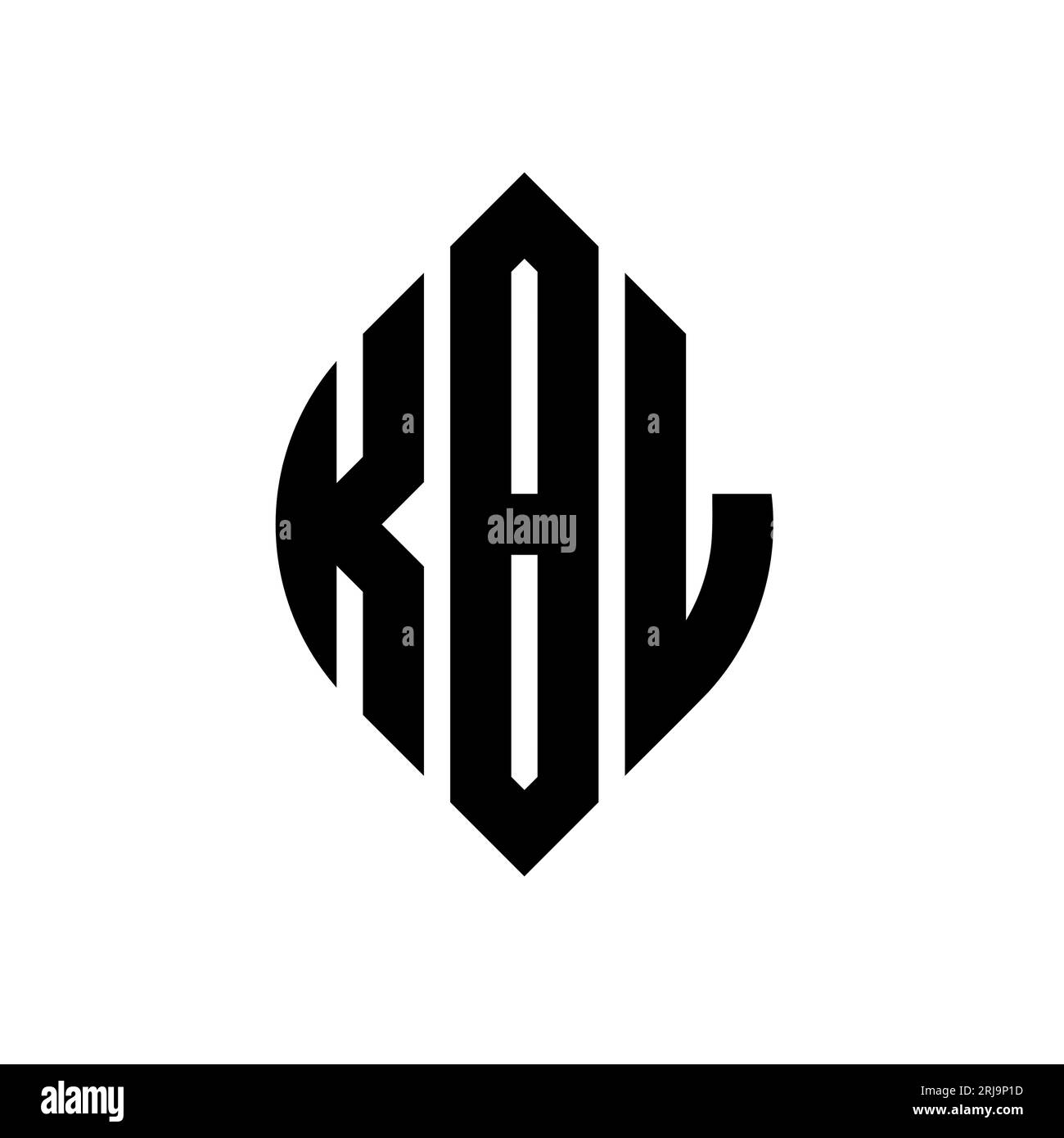 KBL circle letter logo design with circle and ellipse shape. KBL ...
