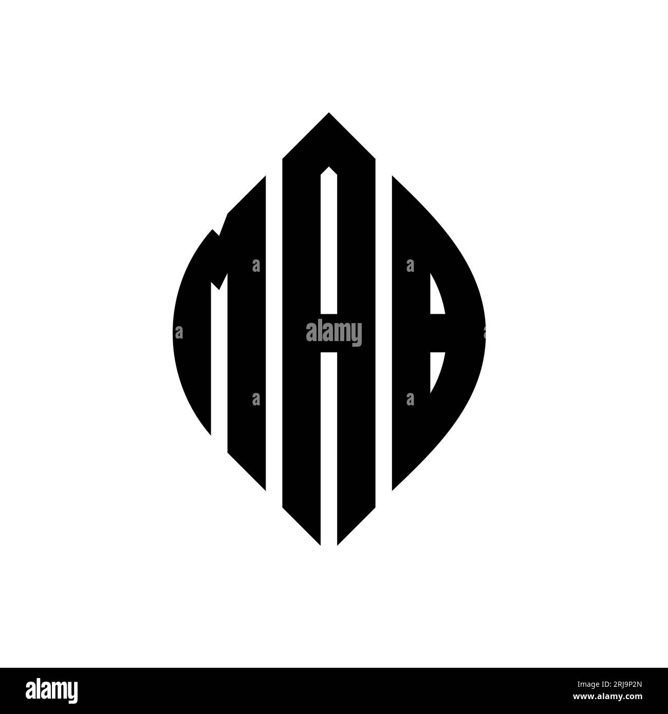 MAB circle letter logo design with circle and ellipse shape. MAB ellipse letters with ...