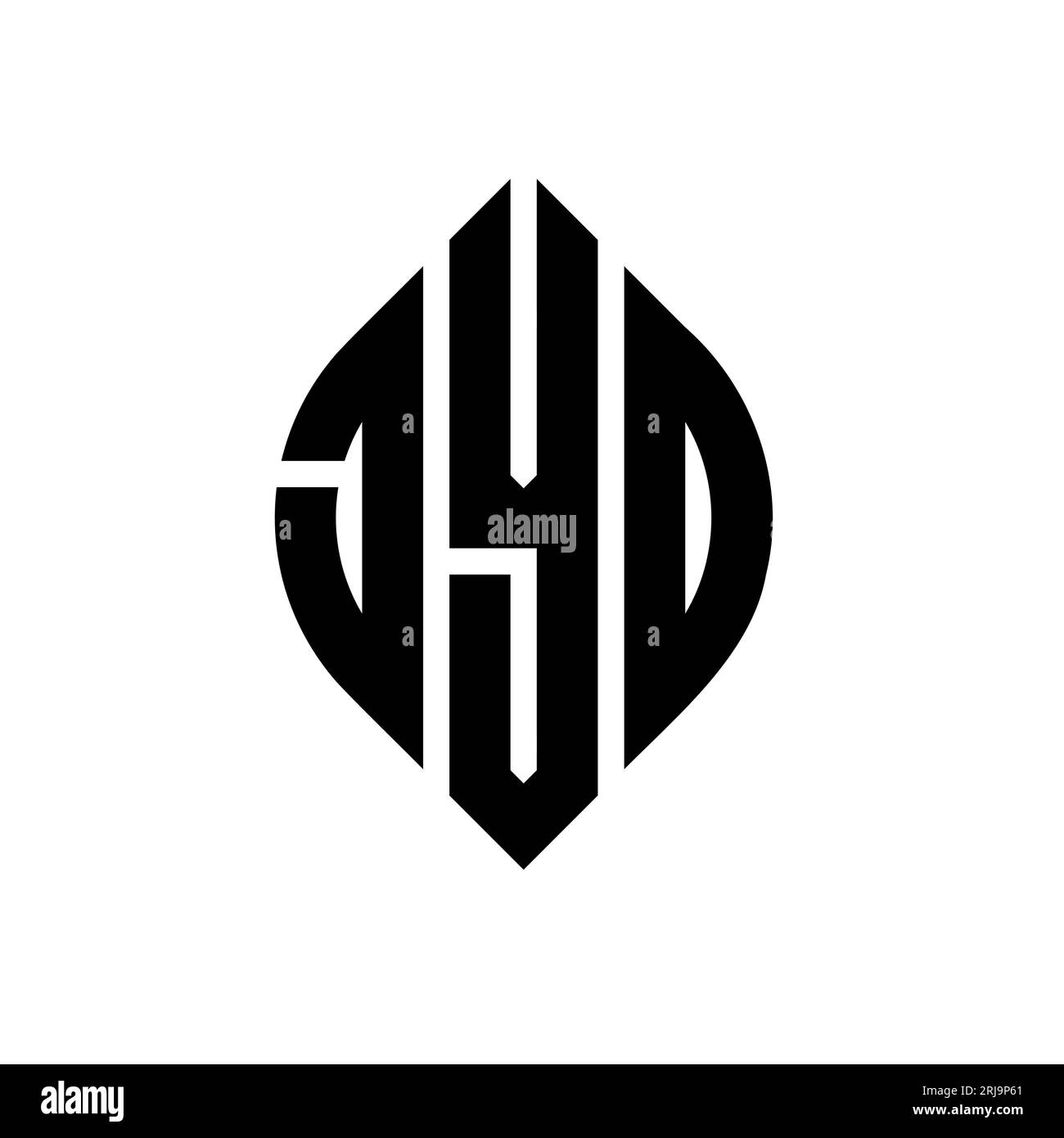 JYO circle letter logo design with circle and ellipse shape. JYO ...