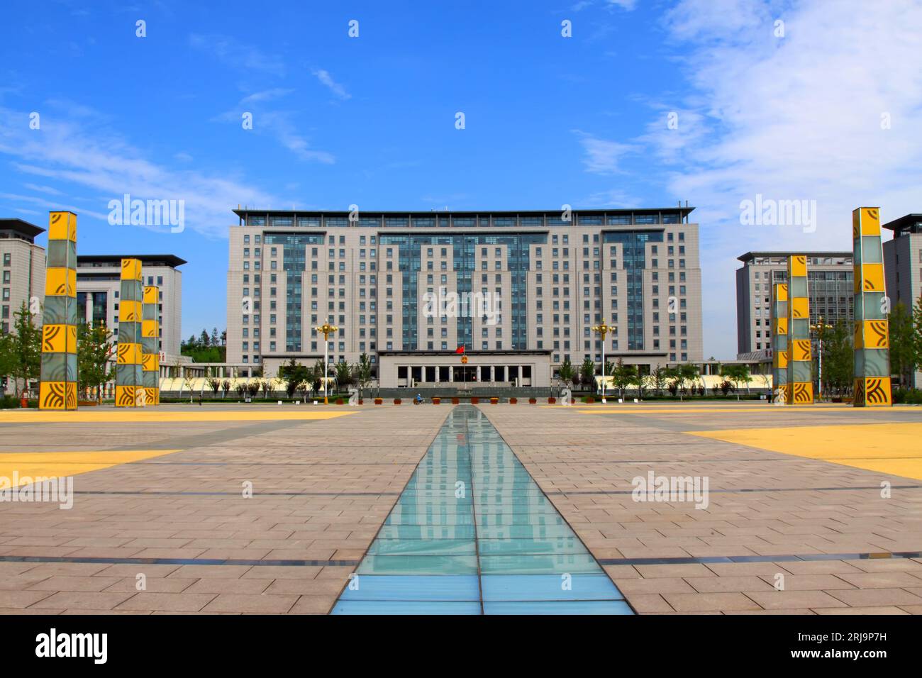 Totem pole building landscape in north china Stock Photo - Alamy