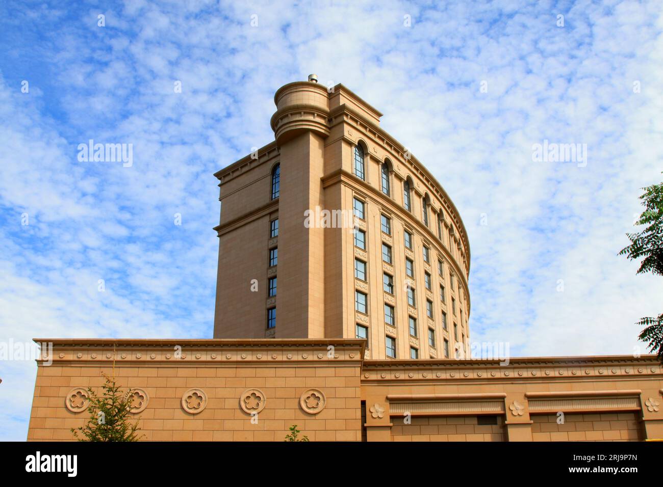 Luxury building under the blue sky, China Stock Photo - Alamy