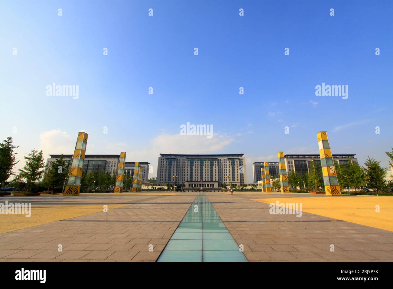 Totem pole building landscape in north china Stock Photo - Alamy