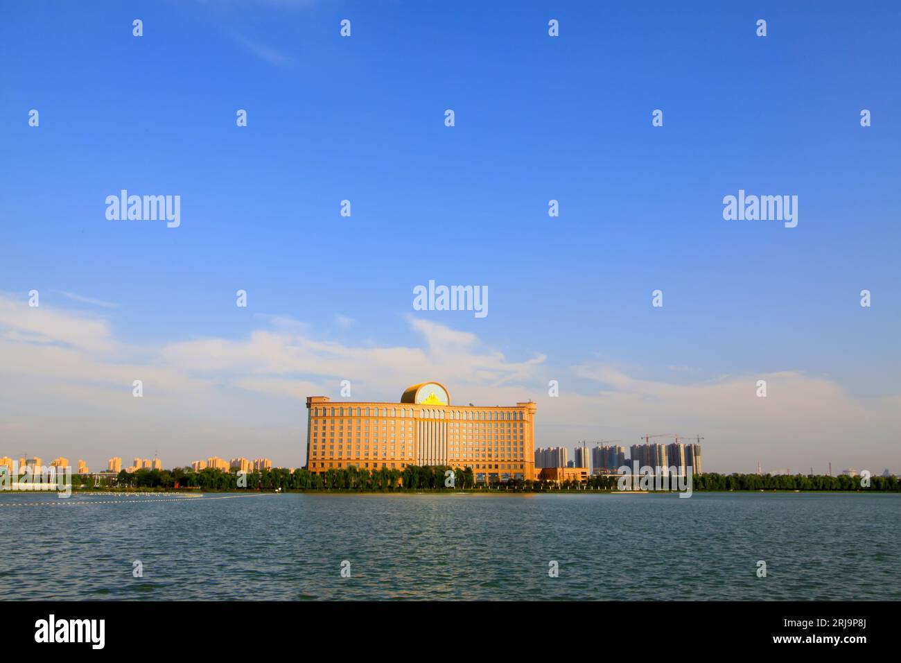 Luxury building under the blue sky, China Stock Photo - Alamy