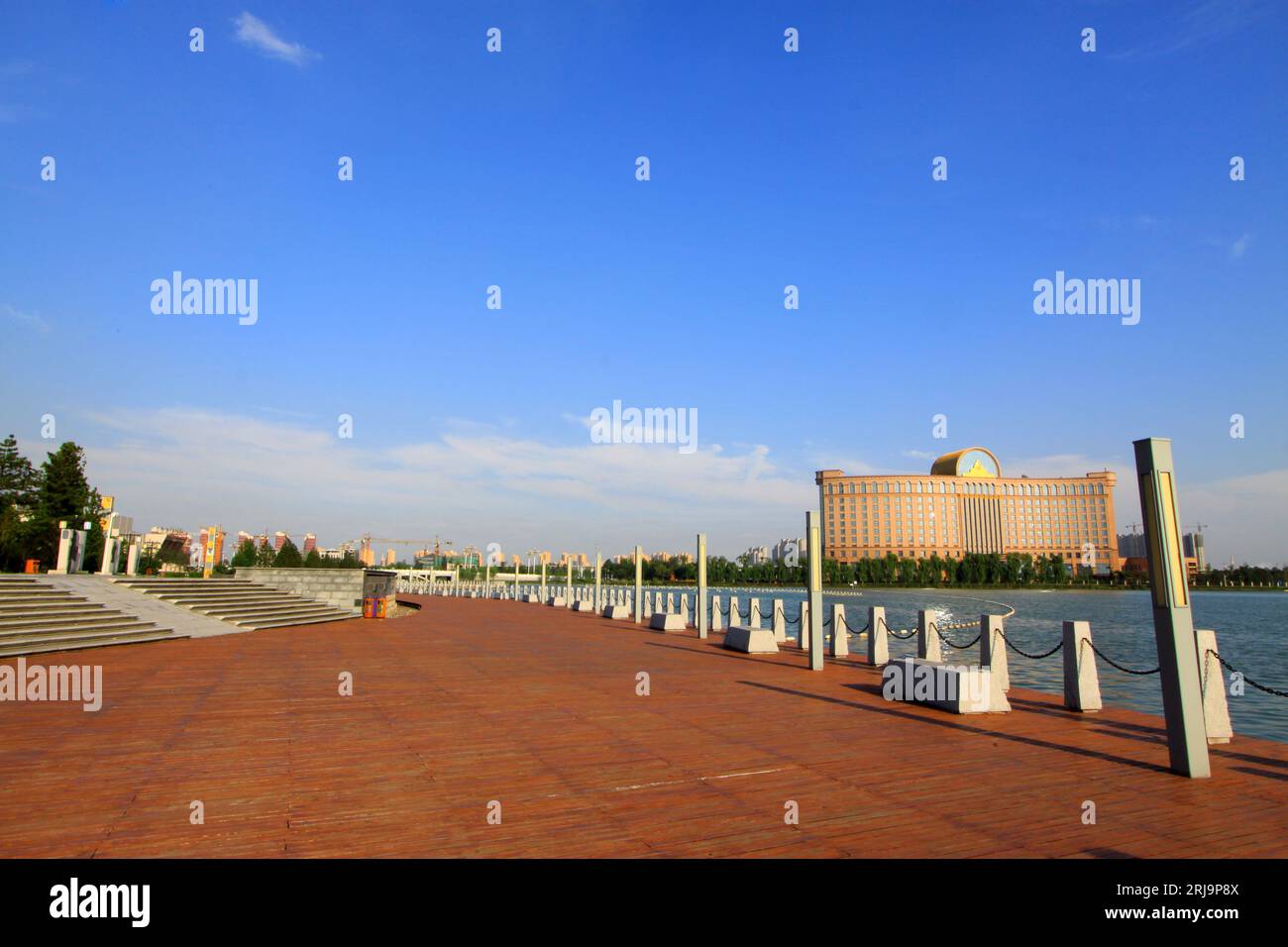 Luxury building under the blue sky, China Stock Photo - Alamy