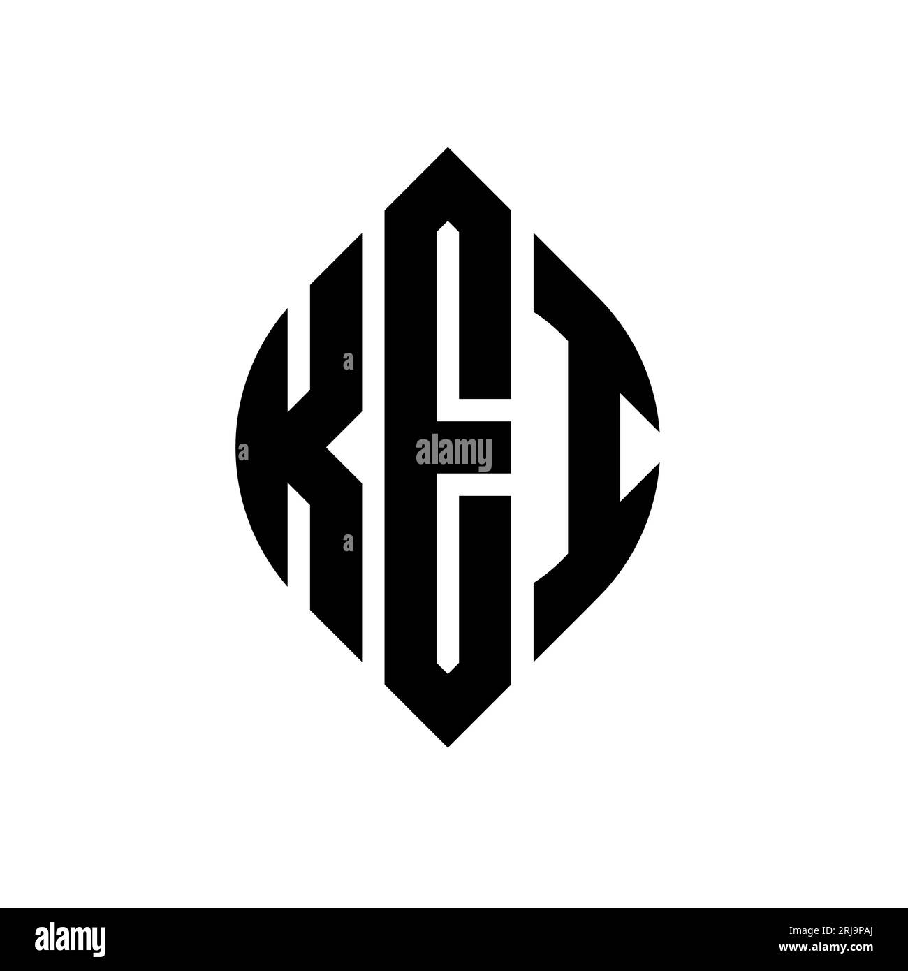 KEI circle letter logo design with circle and ellipse shape. KEI ...