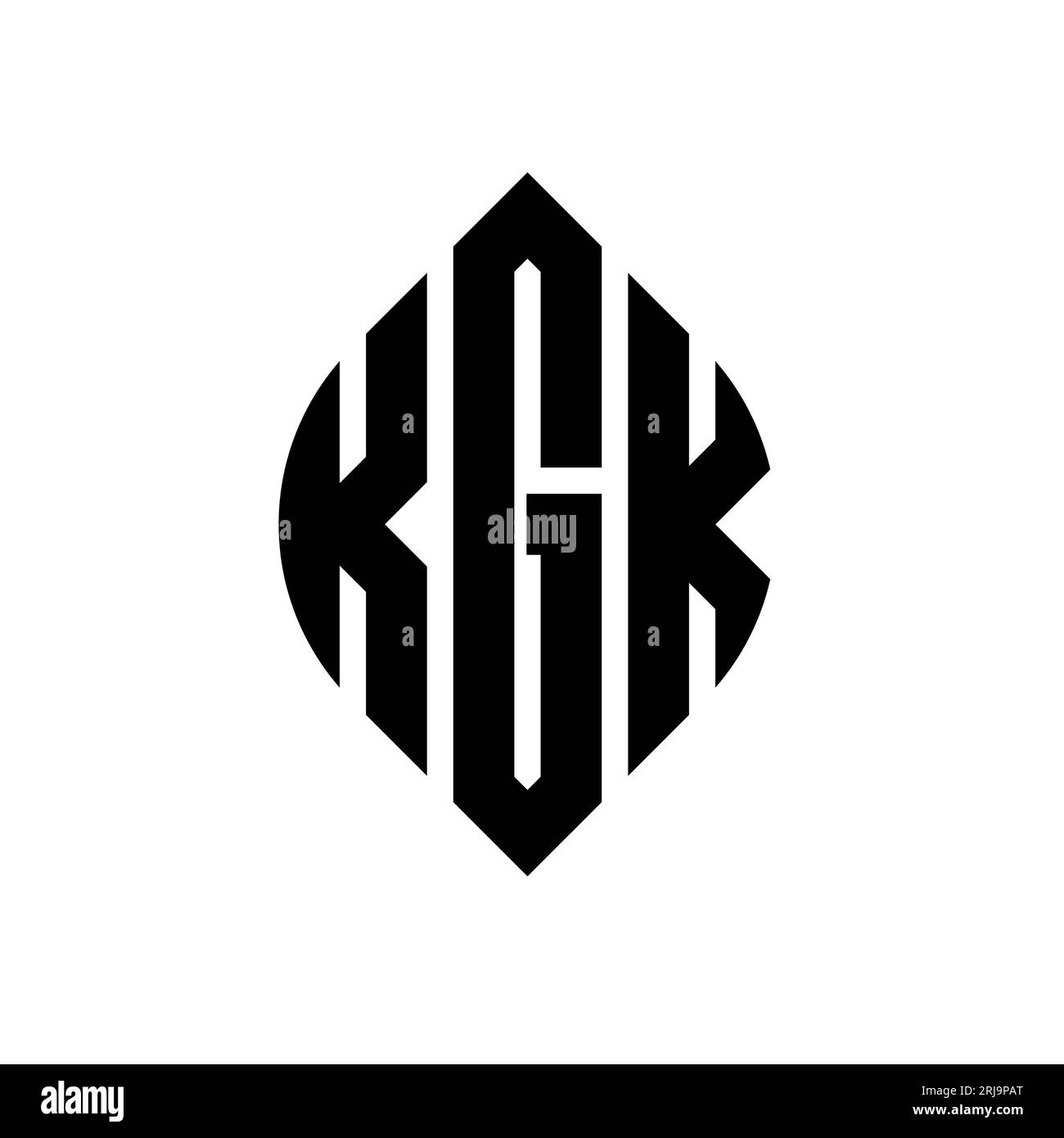 KGK circle letter logo design with circle and ellipse shape. KGK ...