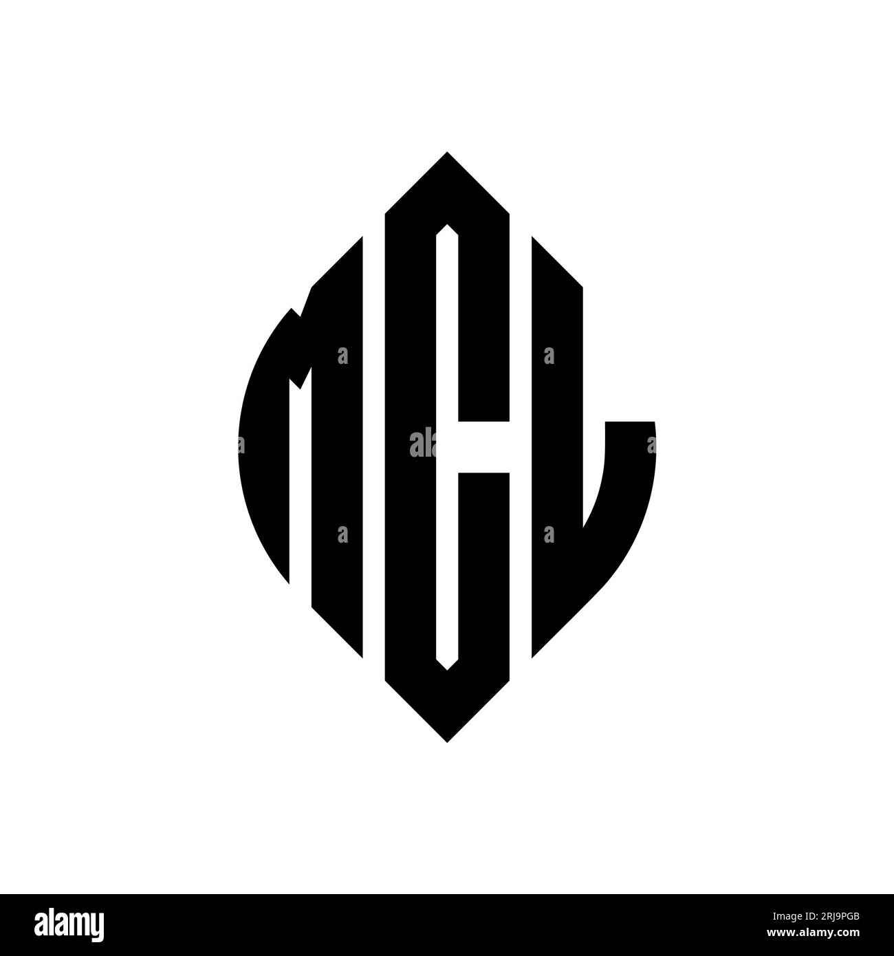 MCL circle letter logo design with circle and ellipse shape. MCL ...