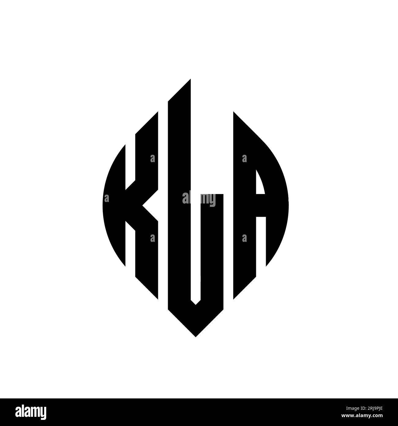 KLA circle letter logo design with circle and ellipse shape. KLA ...