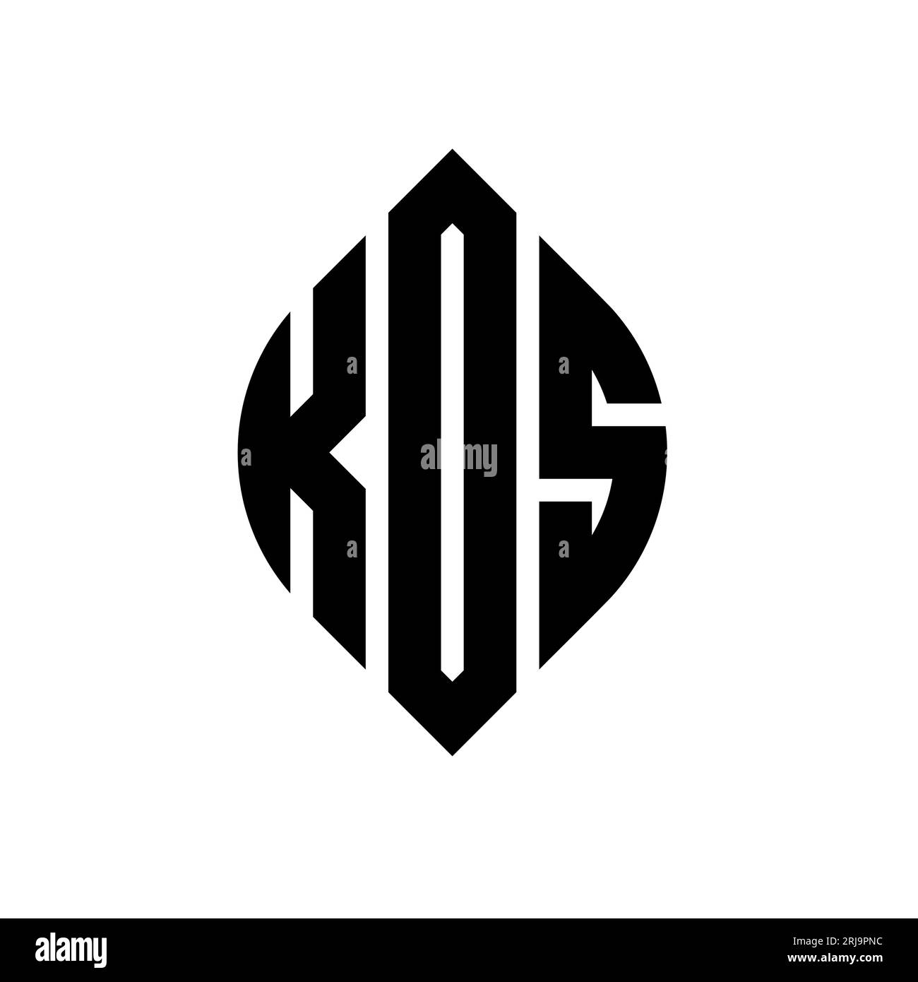 KDS circle letter logo design with circle and ellipse shape. KDS ...