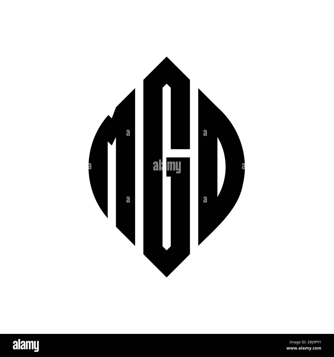 MGO circle letter logo design with circle and ellipse shape. MGO ...