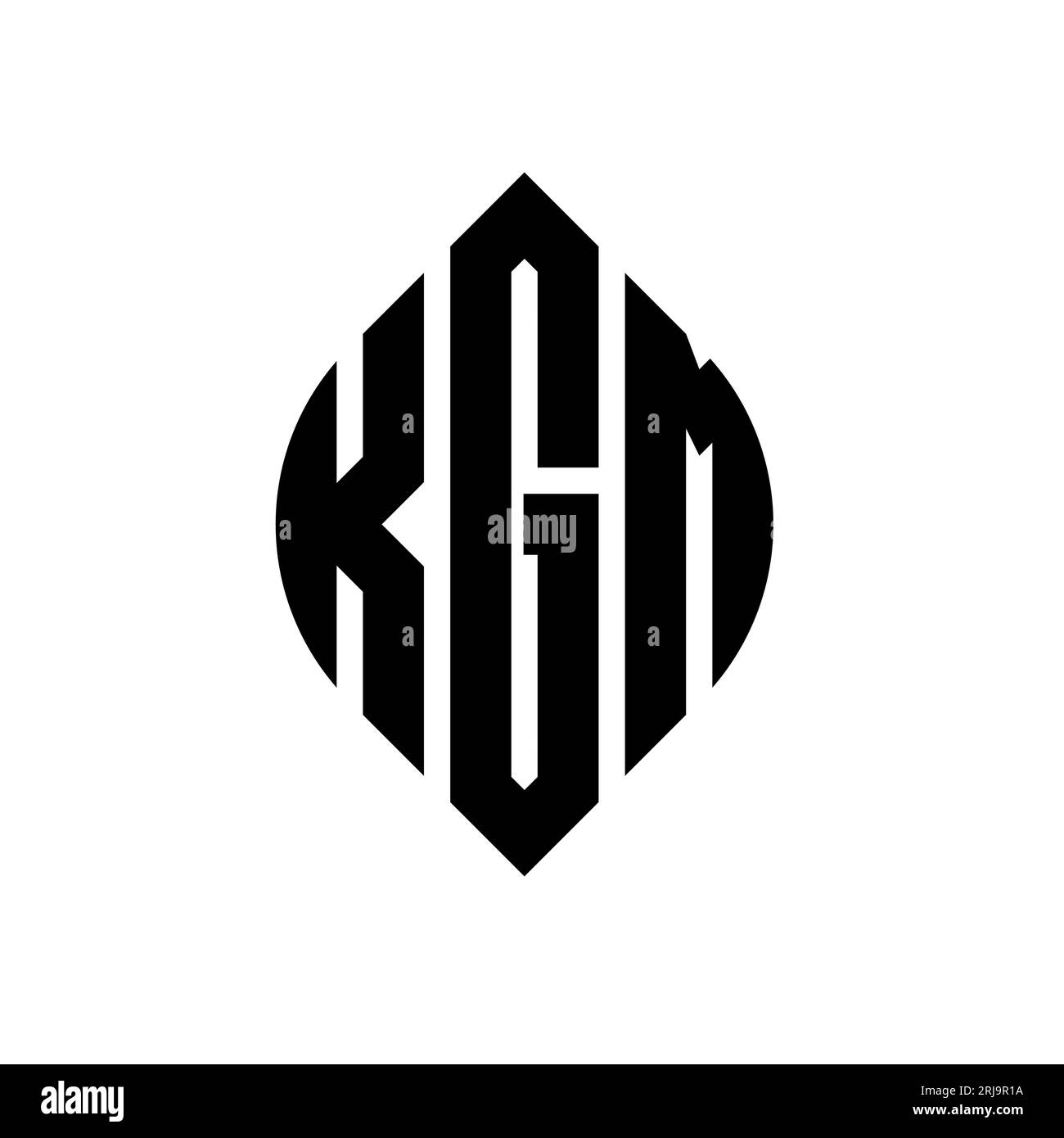 KGM circle letter logo design with circle and ellipse shape. KGM ellipse letters with ...