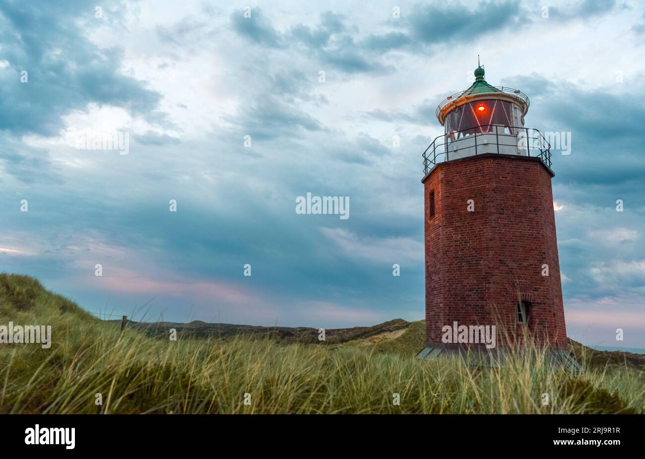 Beautiful sunset scenery on Sylt island, Germany, with an old ...