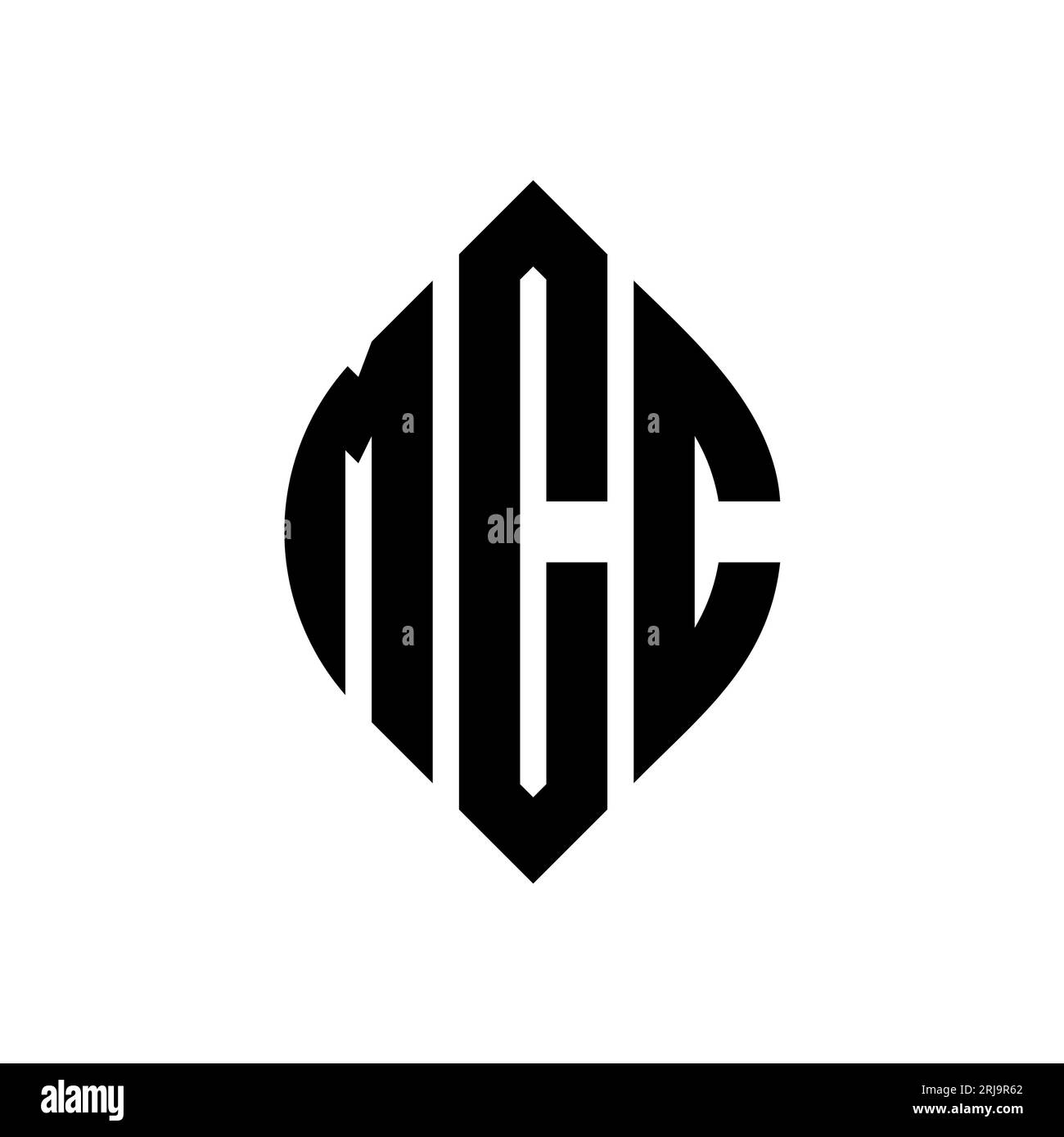 MCC circle letter logo design with circle and ellipse shape. MCC ...