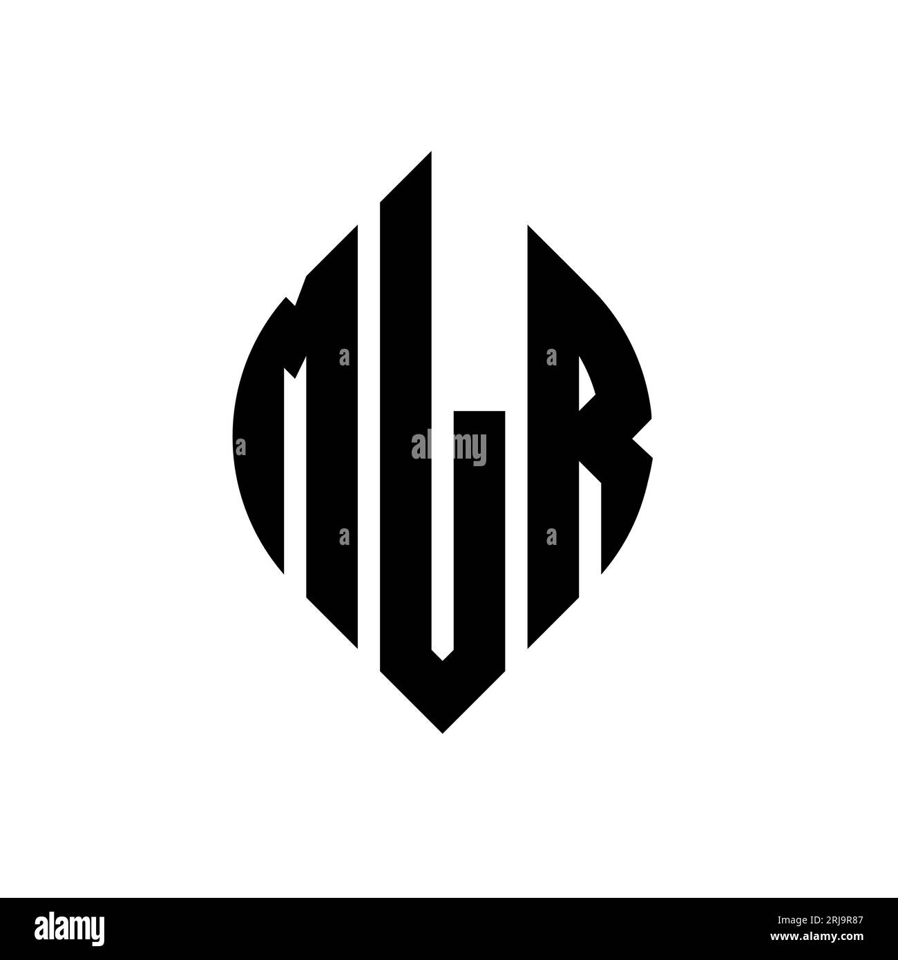 MLR circle letter logo design with circle and ellipse shape. MLR ...