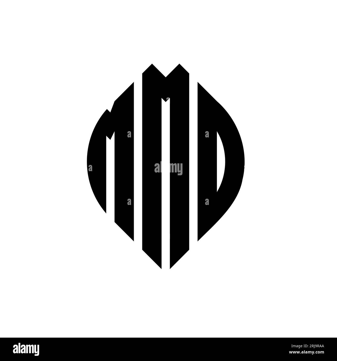 MMO circle letter logo design with circle and ellipse shape. MMO ...