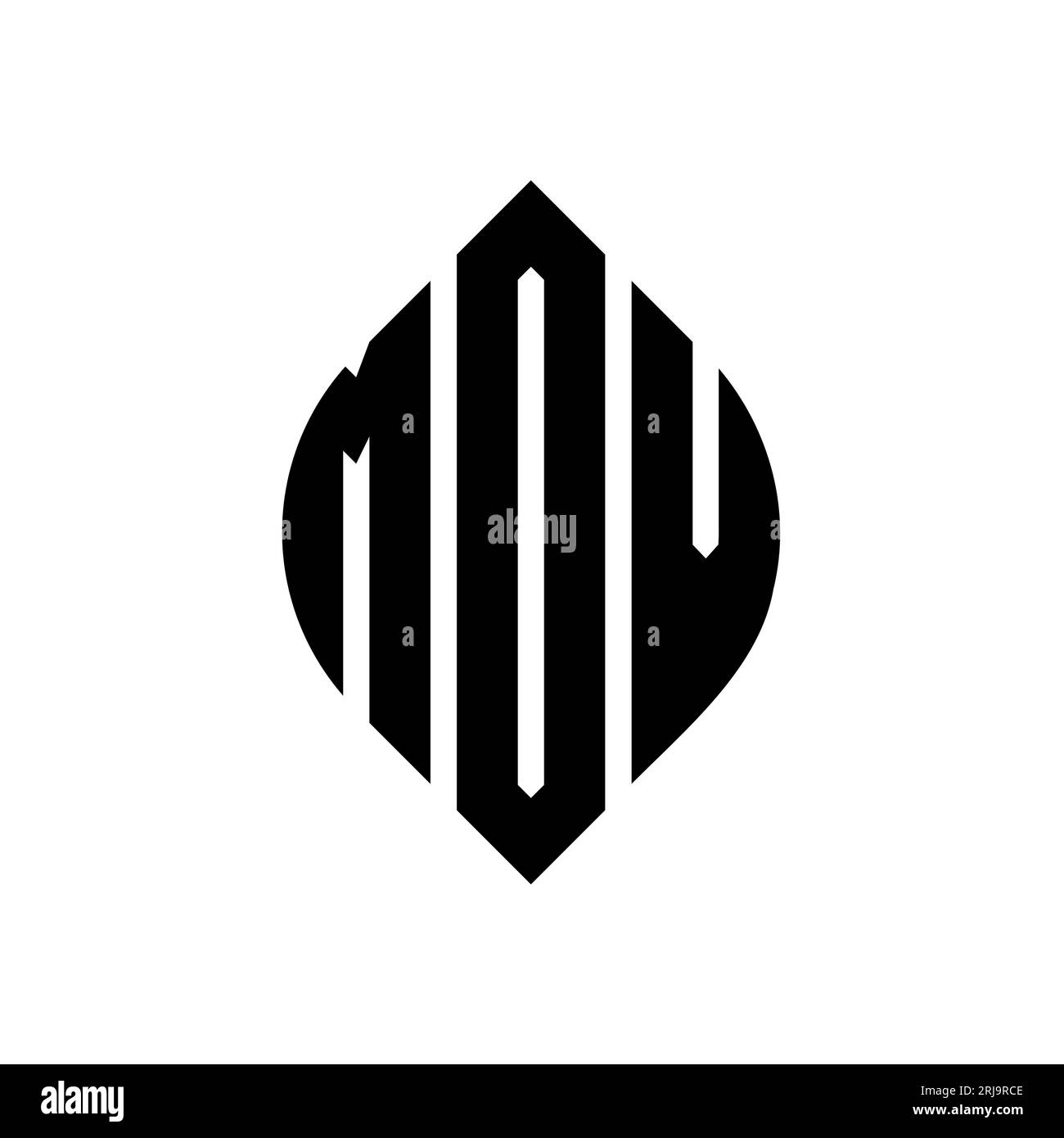 MDV circle letter logo design with circle and ellipse shape. MDV ...