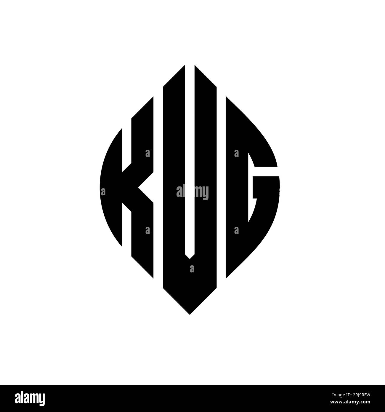KVG circle letter logo design with circle and ellipse shape. KVG ...
