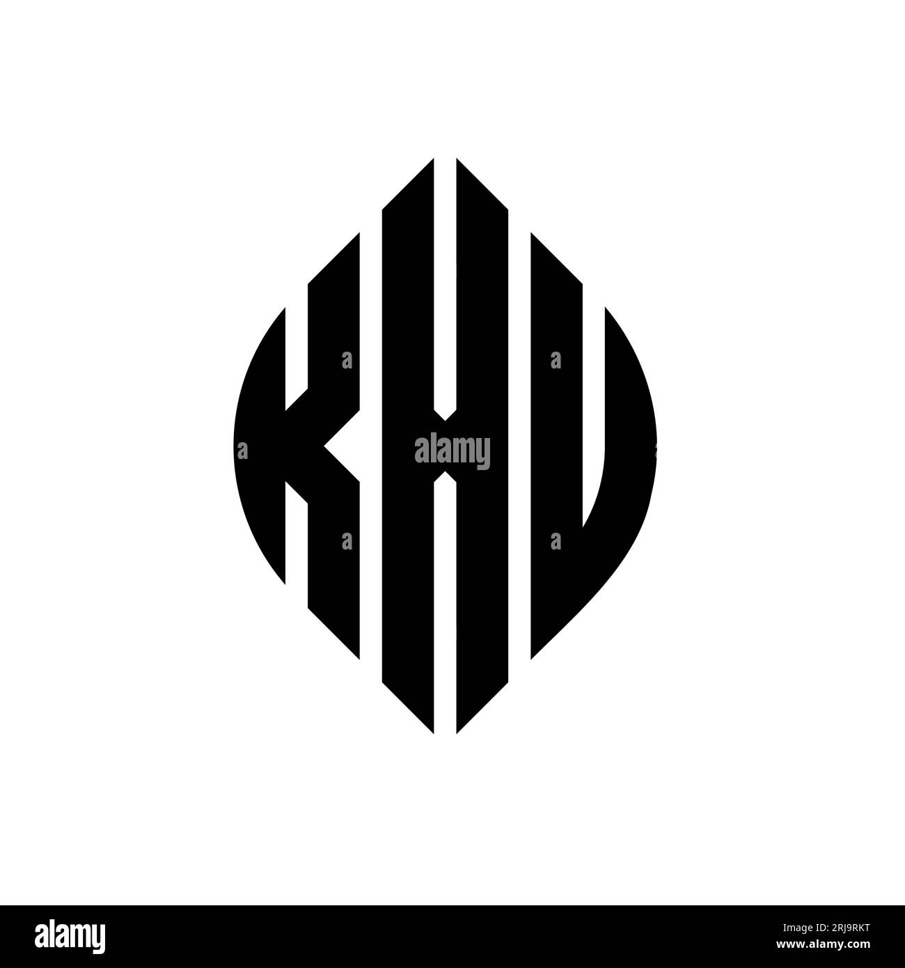 KXV circle letter logo design with circle and ellipse shape. KXV ...