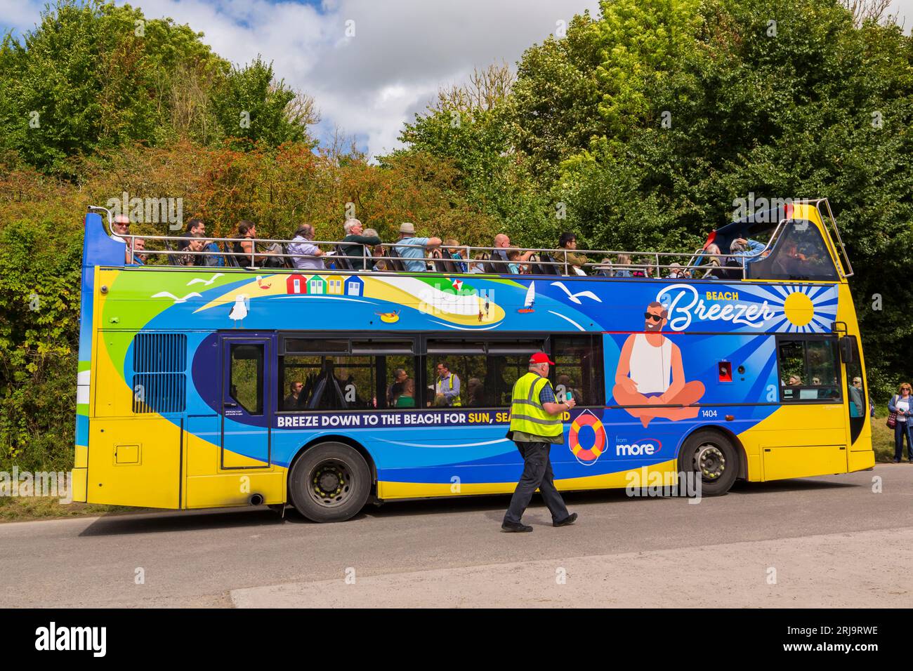 Open top Breezer Beach Bus at Imber, Salisbury Plain, Wilshire UK in ...