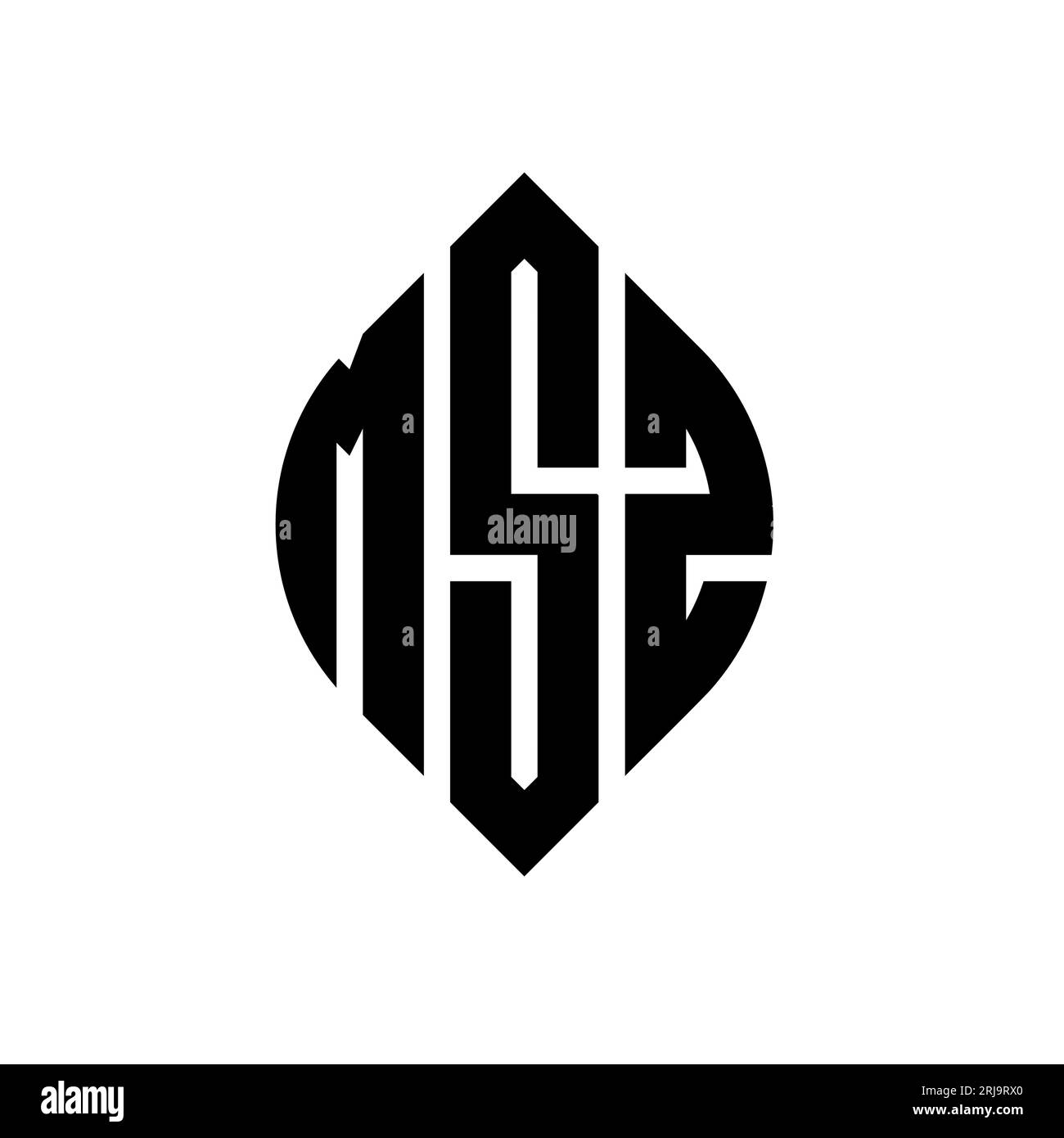 MSZ circle letter logo design with circle and ellipse shape. MSZ ...