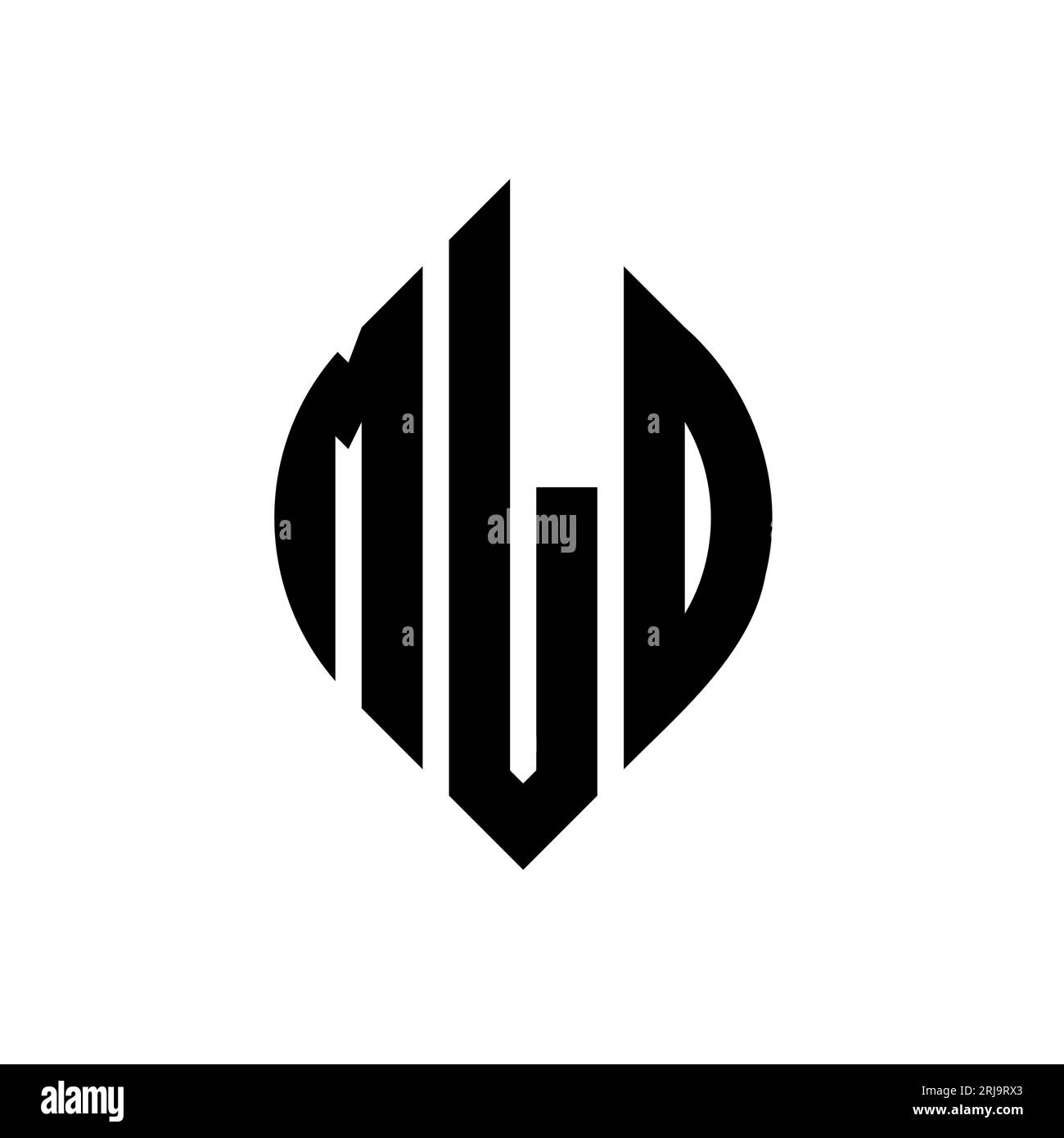 MLO circle letter logo design with circle and ellipse shape. MLO ...