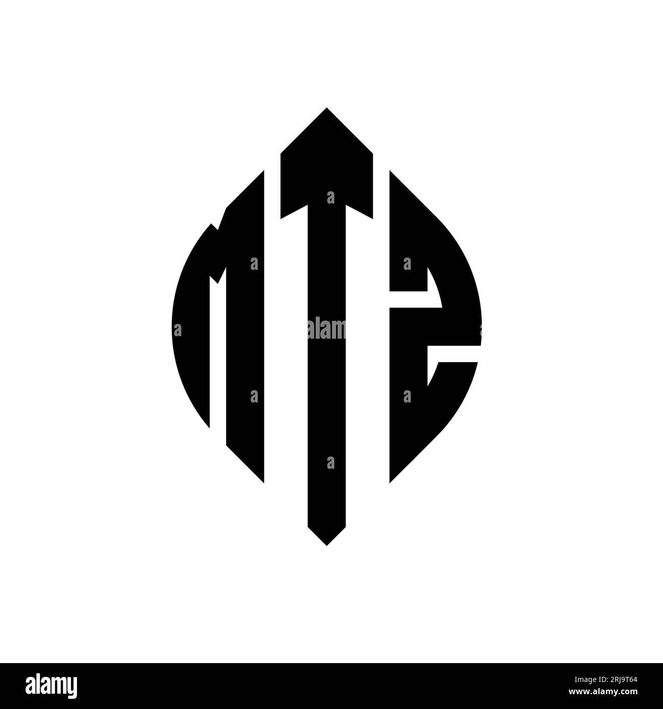 MTZ circle letter logo design with circle and ellipse shape. MTZ ...