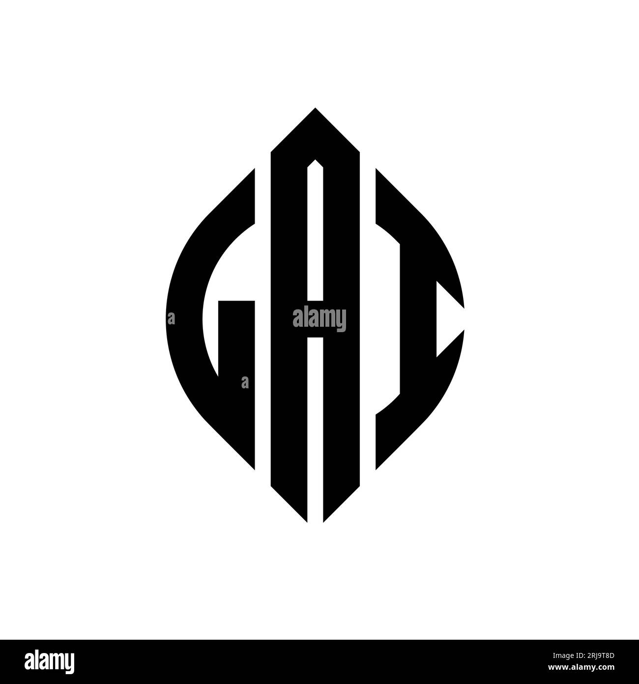 LAI circle letter logo design with circle and ellipse shape. LAI ...