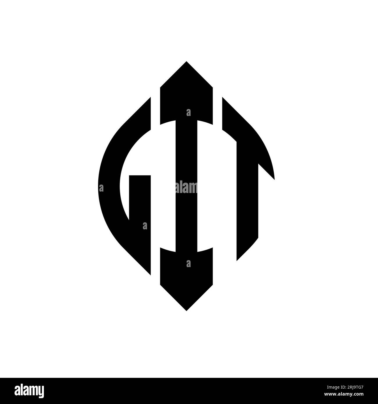 LIT circle letter logo design with circle and ellipse shape. LIT ...