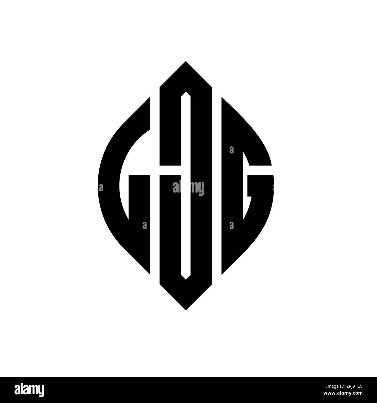 LJG circle letter logo design with circle and ellipse shape. LJG ...