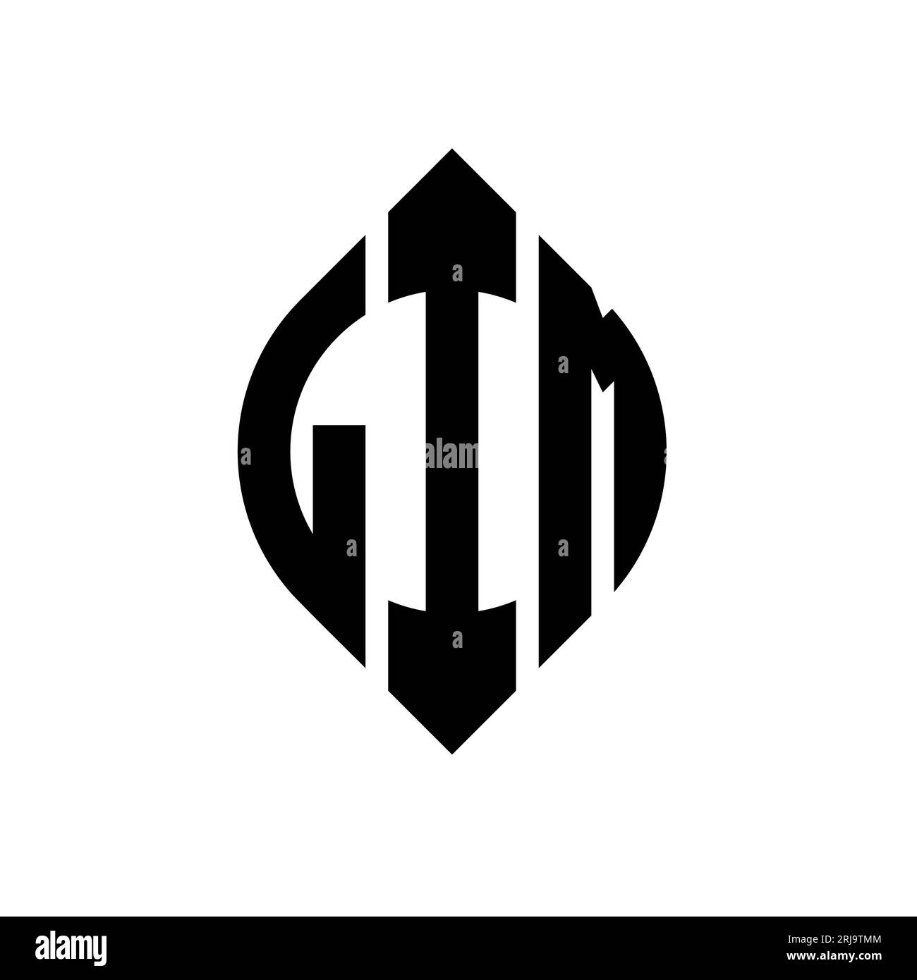 LIM circle letter logo design with circle and ellipse shape. LIM ...