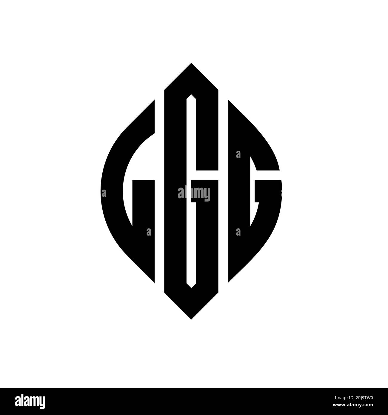 LGG circle letter logo design with circle and ellipse shape. LGG ...