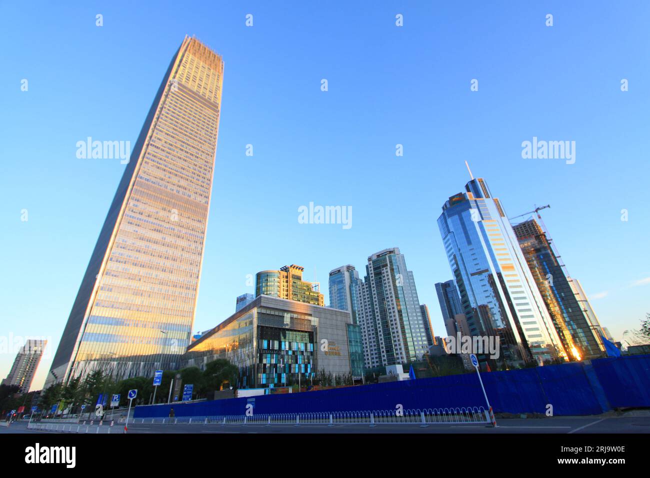 night scenes of beijing financial center district in a scenic area ...
