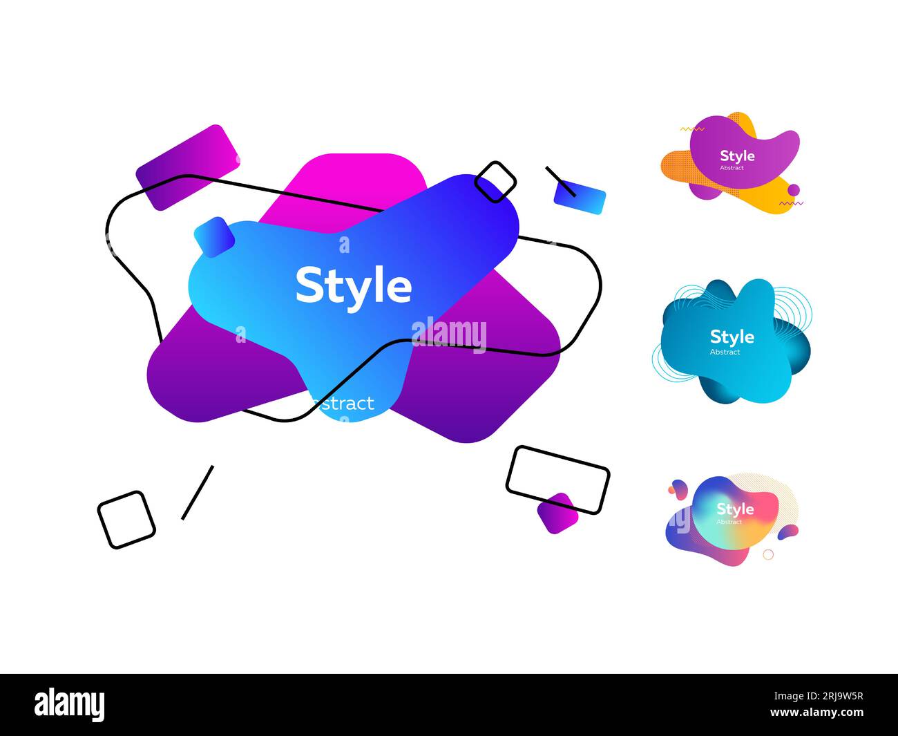 Multi-colored abstract liquid shapes Stock Vector Image & Art - Alamy