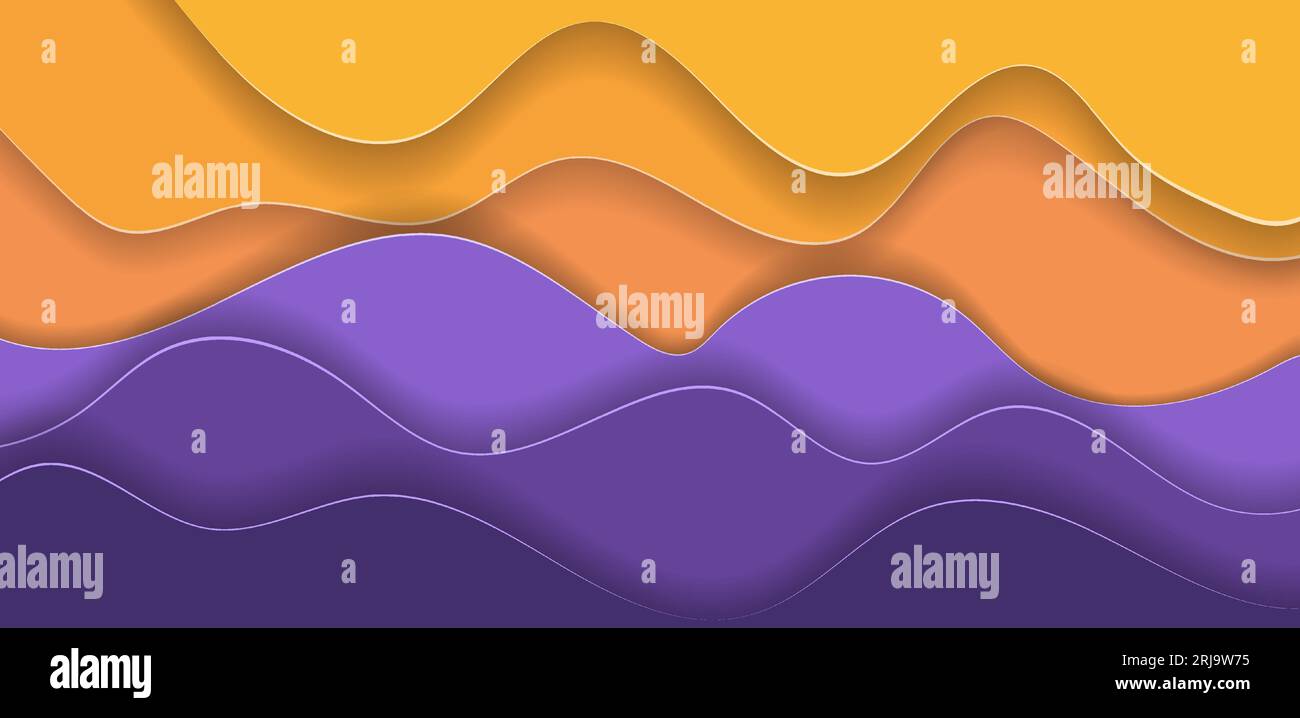 Party invitation banner or background in Paper cut style, abstract ...