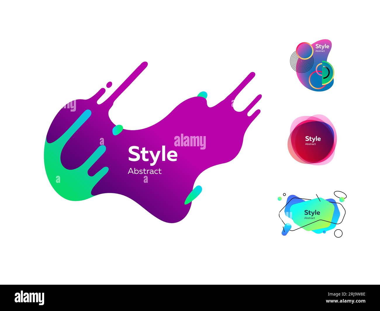 Multi-colored collection of creative shapes Stock Vector Image & Art ...