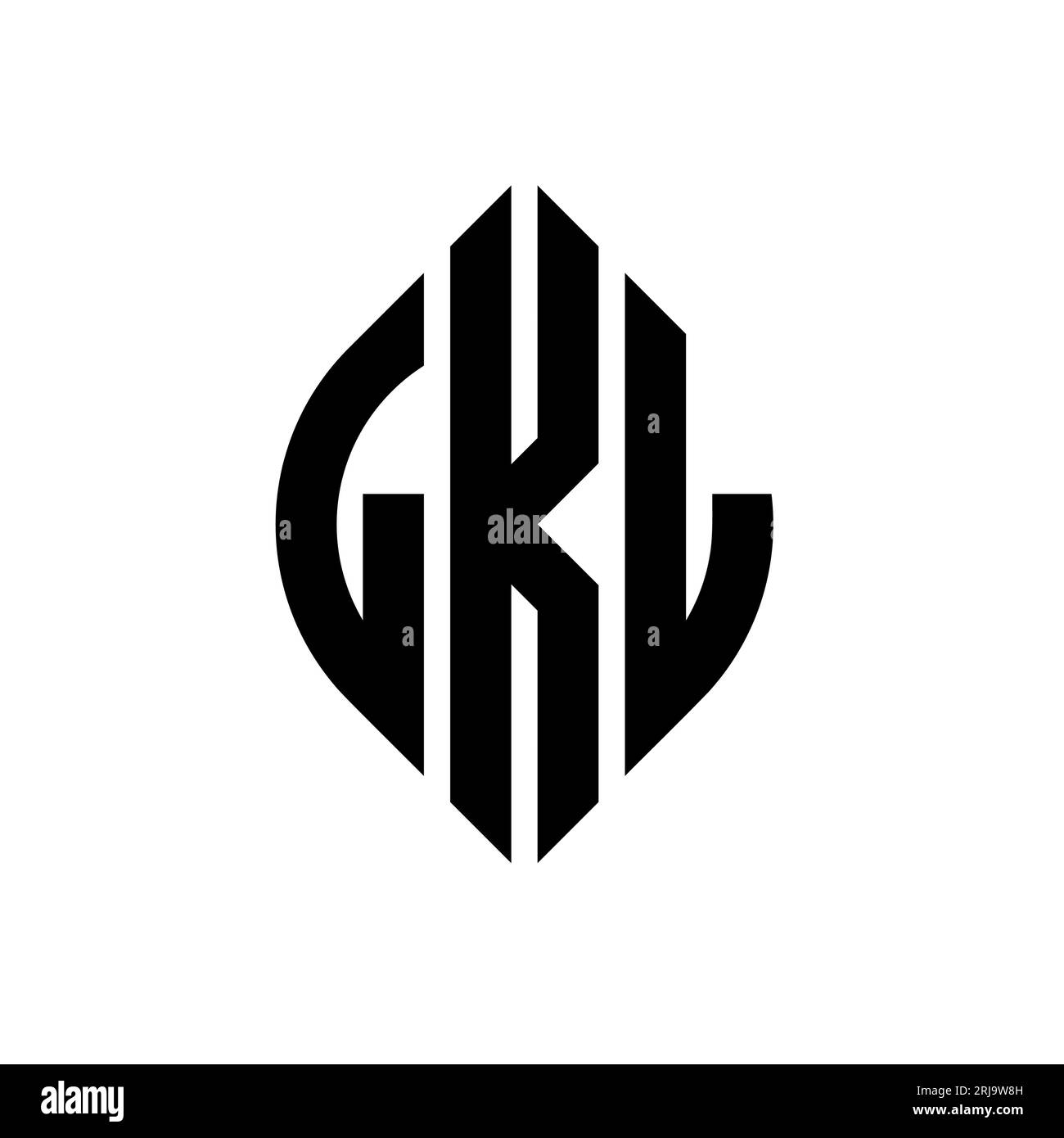 LKL circle letter logo design with circle and ellipse shape. LKL ...