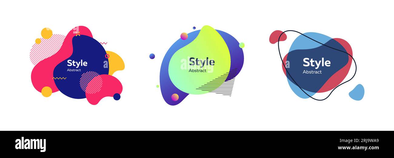 Collection of abstract vector element templates Stock Vector Image ...