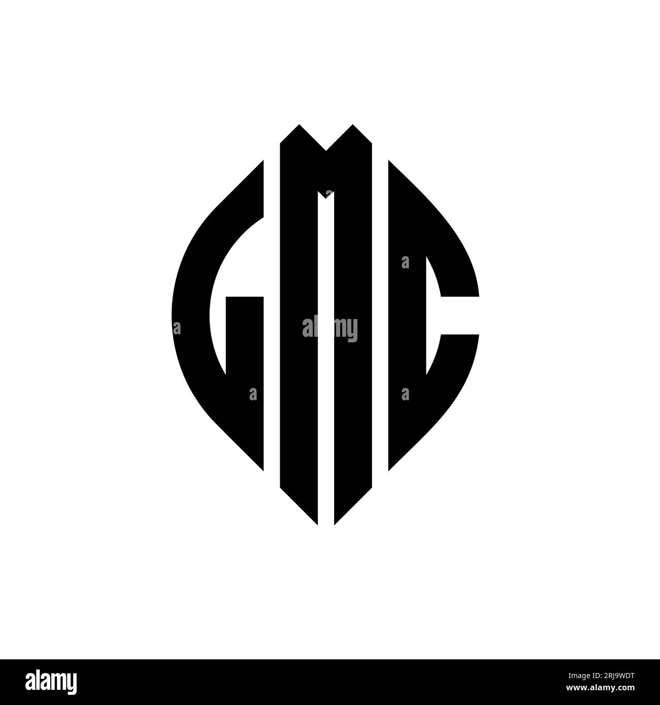 LMC circle letter logo design with circle and ellipse shape. LMC ...
