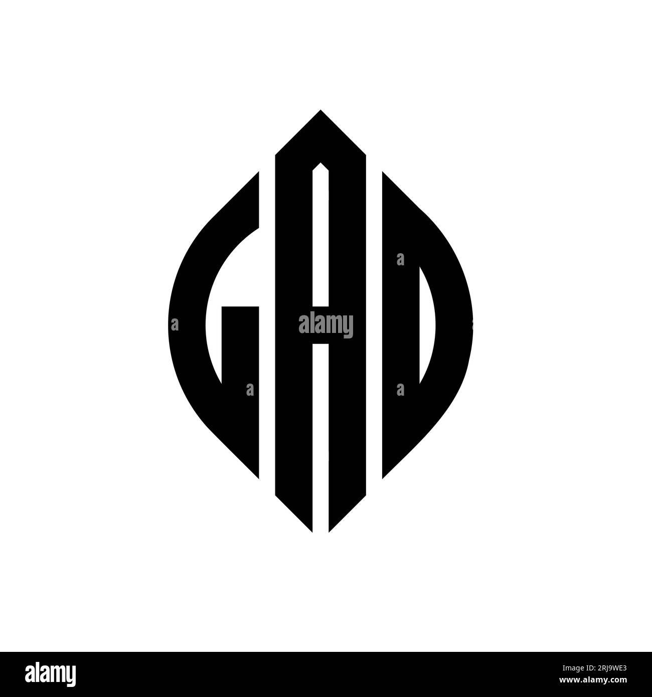 LAD circle letter logo design with circle and ellipse shape. LAD ...