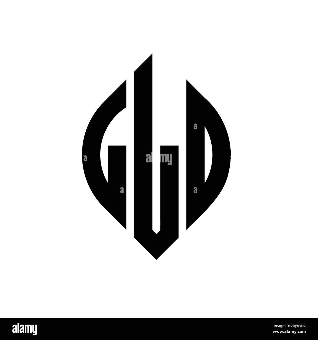 LLD circle letter logo design with circle and ellipse shape. LLD ...