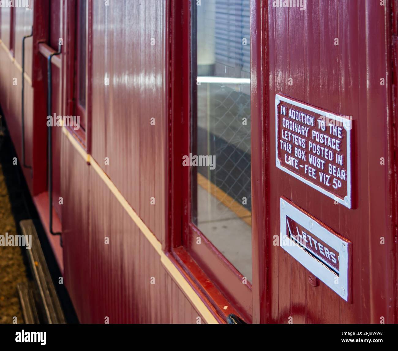 A historic train letter box Stock Photo - Alamy