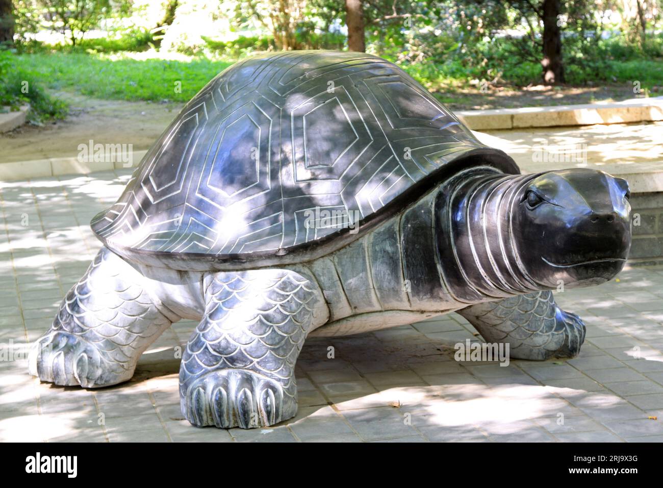 tortoise sculpture in a public park, China Stock Photo - Alamy