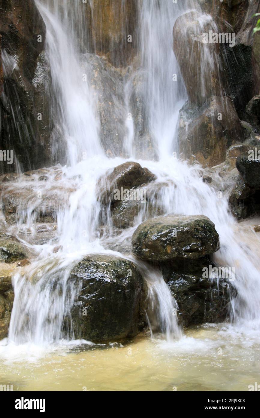 Waterfall streams in a geological park in China Stock Photo - Alamy